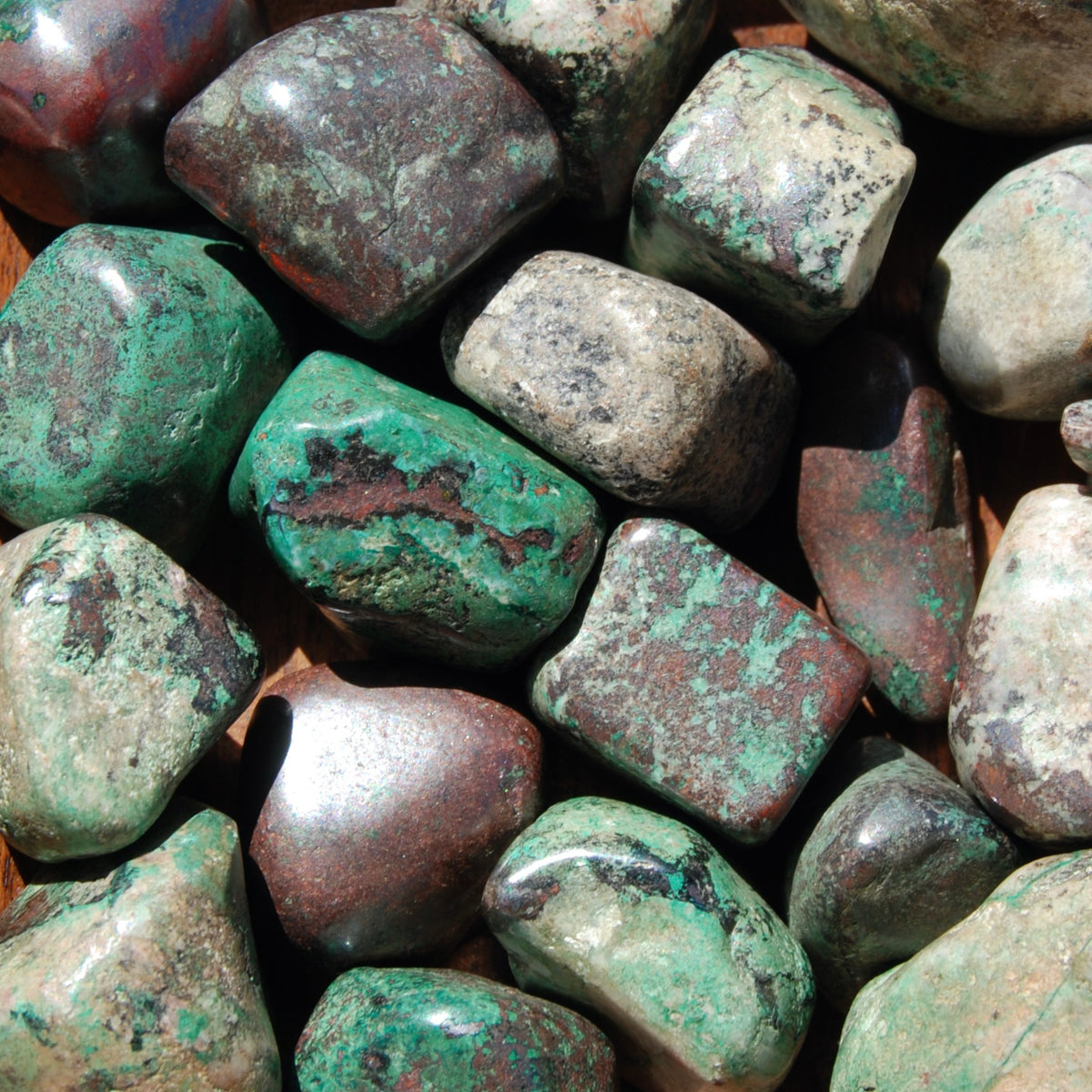 Cuprite Crystal Tumbled Stones, Zimbabwe – Caspar Curiosities