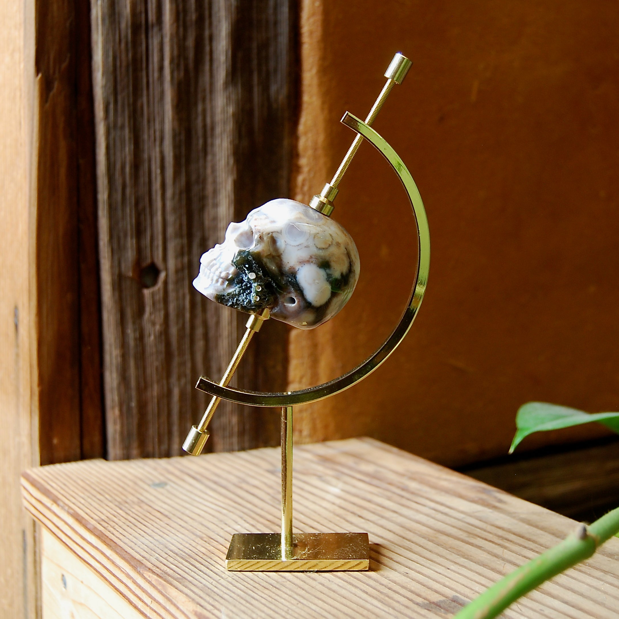Brass Caliper Crystal Display Stand | Elegant Holder for Spheres ...